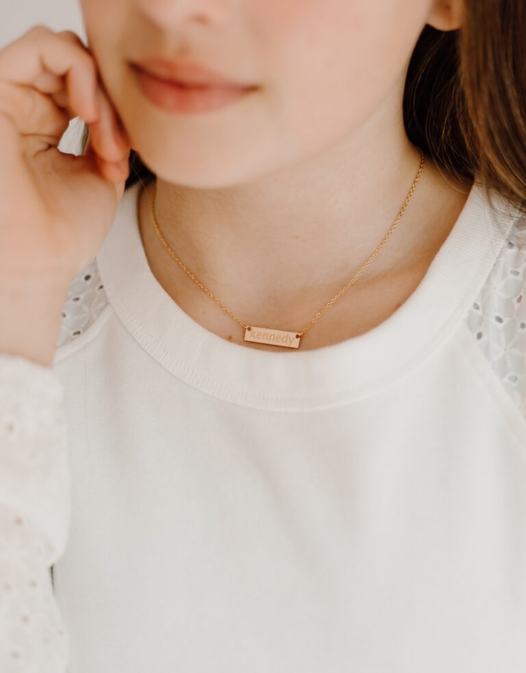 Gold Nameplate Necklaces - The Vintage Pearl