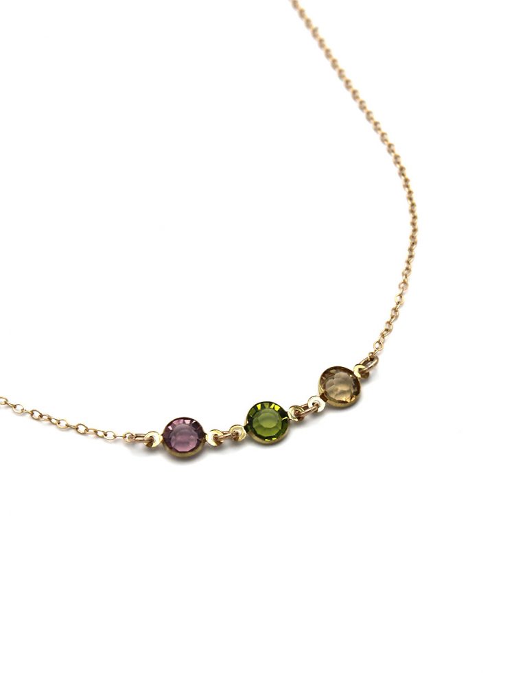 Gold Connected Birthstone Necklace - The Vintage Pearl